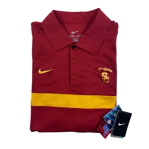 Nike X USC Trojan Red Logo Mens Performance Polo Size Small NWT | eBay
