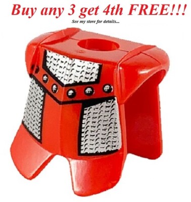 ☀️NEW Lego RED Adric Kentis Chainmail Breastplate Chestplate Armor ...