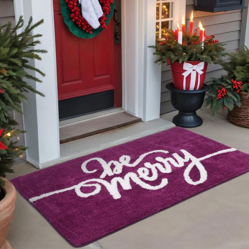 48 x 30 Inch Christmas Bathroom Rug Large Extra Soft Absorbent Bath Mat ...
