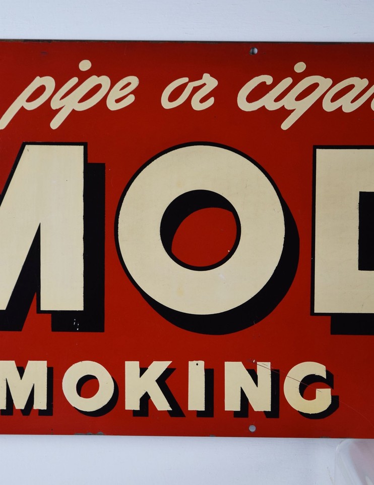 Model Smoking Tobacco For Pipe or Cigarette Metal Sign - 34 Inches Wide ...