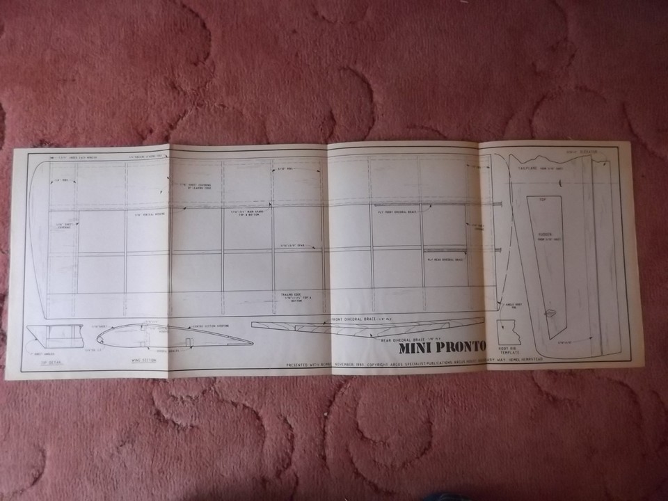 RCM&E Plans of the Mini Pronto a Basic Trainer model of 48" span | eBay