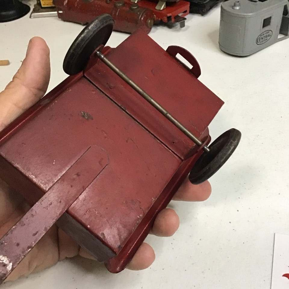 Early 1930s Unbranded Structo 8” Red Farm Wagon trailer Scarce Pressed ...