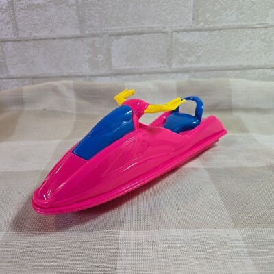 Vintage Fashion Barbie Doll Size Bright Pink Jet Ski Adventure Toy | eBay