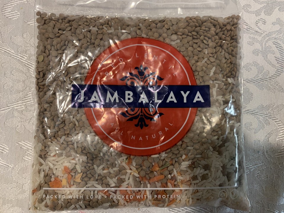 Jambalaya Red Lentils All Natural Packed Protein Rice Gluten Free Vegan ...