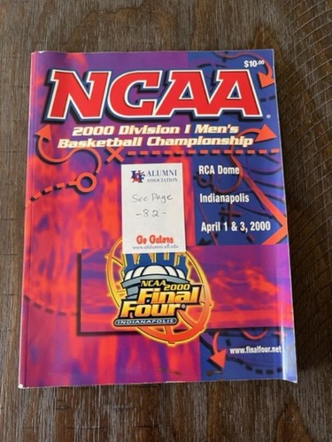 NCAA 2000 Division I Men's Basketball Championship Mag Billy Donovan ...