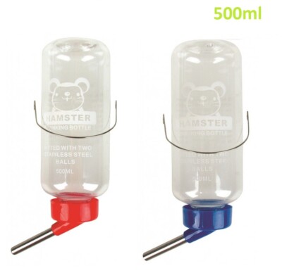 500ml Rodents Water Bottle Hamster Rabbit Chinchilla Ferret Drinker ...
