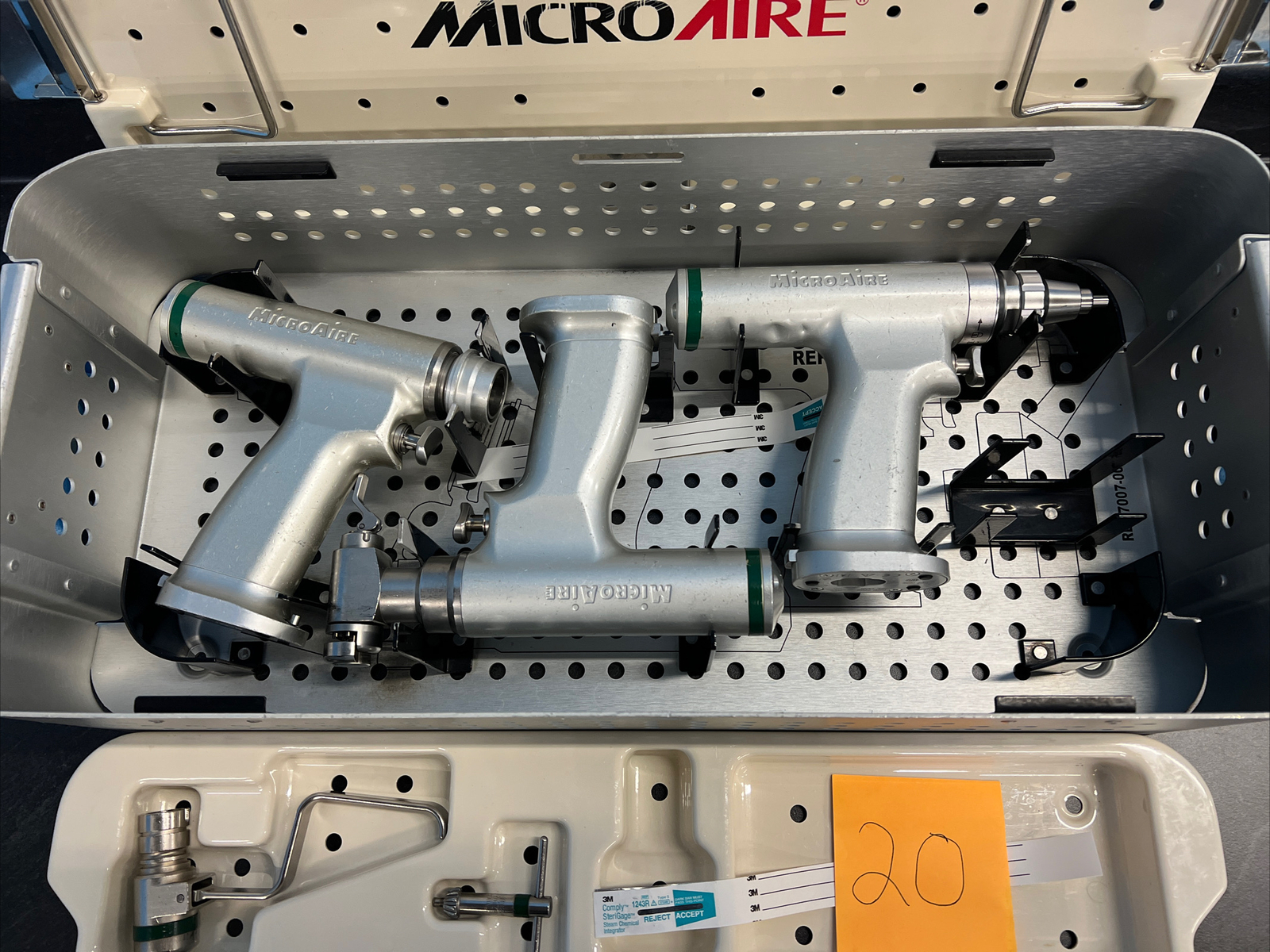 Zimmer MicroAire Pneumatic Set Saw, Drill, 7100 Attachments And Batt | eBay