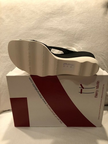 Thierry Rabotin Black w White Bottom Comfort Sandal Women's Sizes 36-42 ...