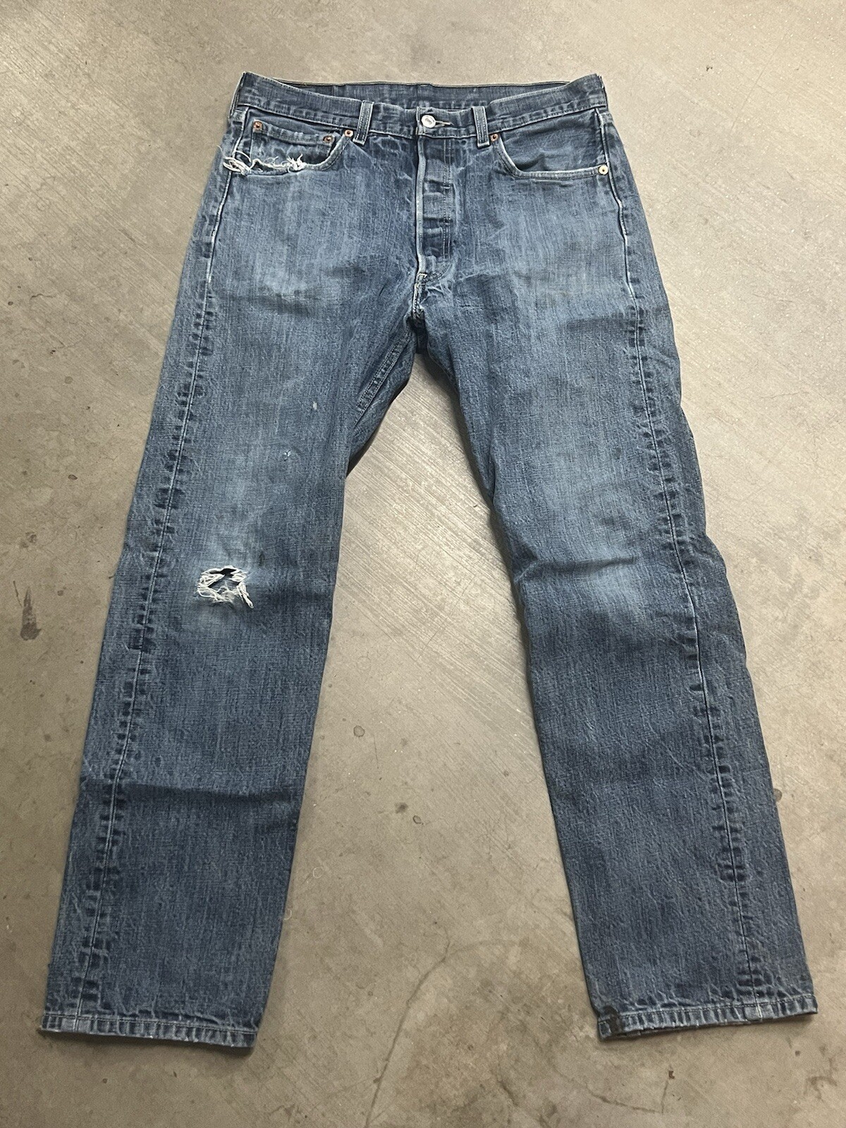 Levi's Men's 501 Original Fit Straight Leg Button Fly… - Gem