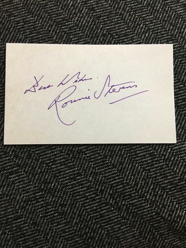 RONNIE STEVENS - ACTOR - AUTOGRAPH SIGNED - INDEX CARD - AUTHENTIC | eBay