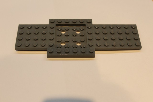 Lego Vehicle Base 6x16 With 4x4 Recessed Centre Part No 52037 Dark Grey ...
