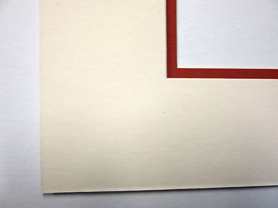 Picture Mat for framing cream with burnt orange liner 16x20 for 11x14 ...
