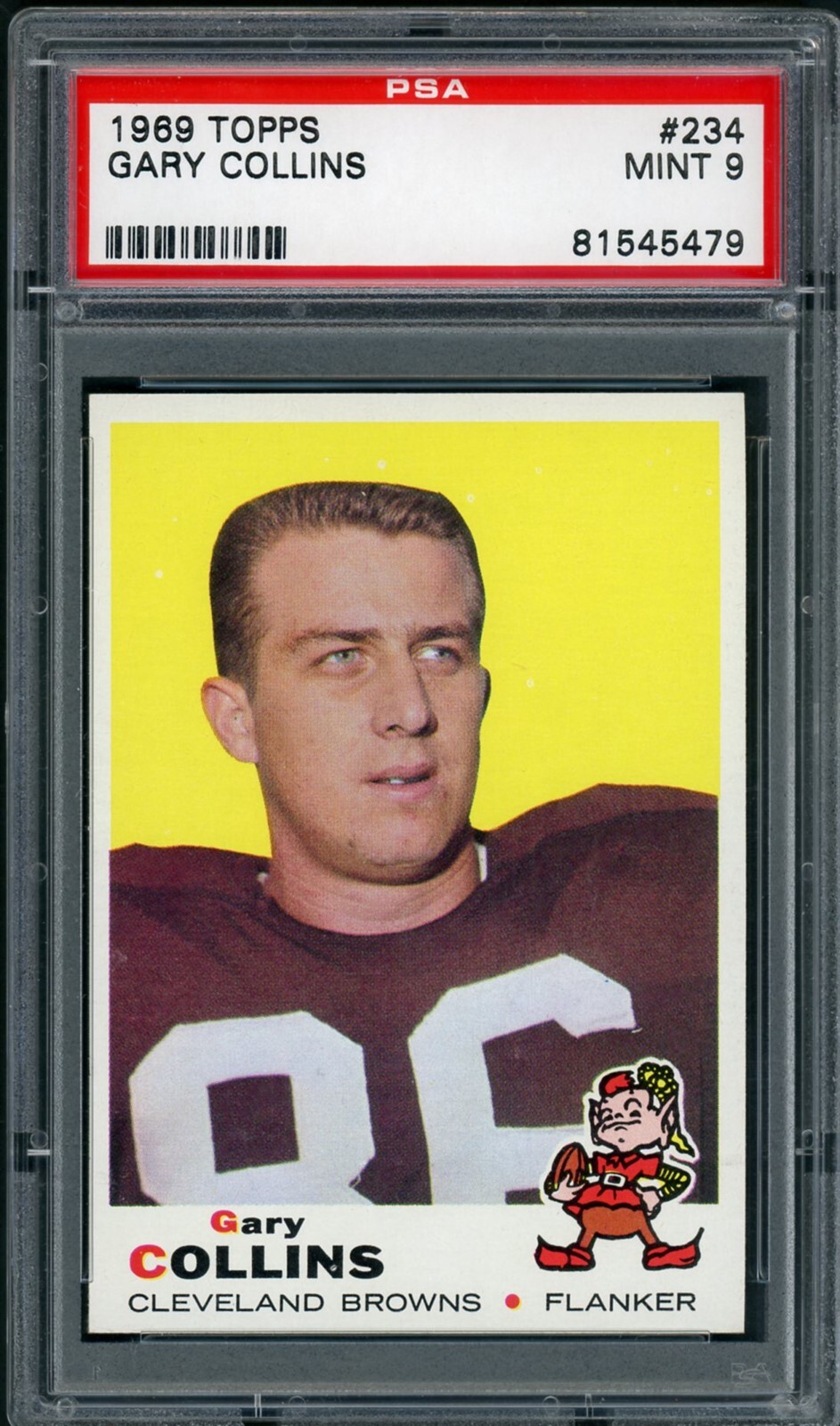1969 Topps #234 Gary Collins - Cleveland Browns PSA 9 MINT - None ...