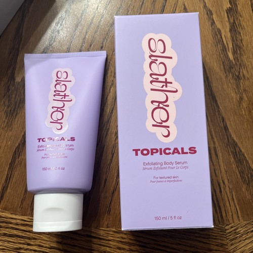 TOPICALS - SLATHER EXFOLIATING BODY SERUM - FULL SIZE 5oz - BNIB SEALED ...