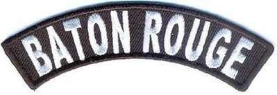BATON ROUGE Rocker Tab Biker Patch - 4x1 Inch - Motorcycle ~ BUY 2 GET ...