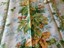 Vintage French Botanical Floral Foliage Fabric ~ Blue Green Gold Red | eBay