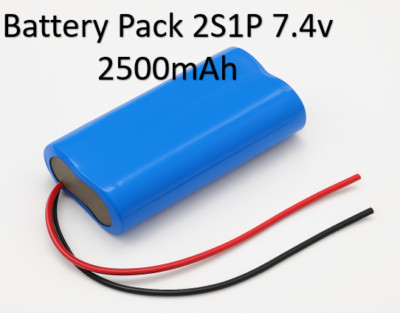 7.4v 2500 mAh Li-ion battery pack 2S1P | eBay