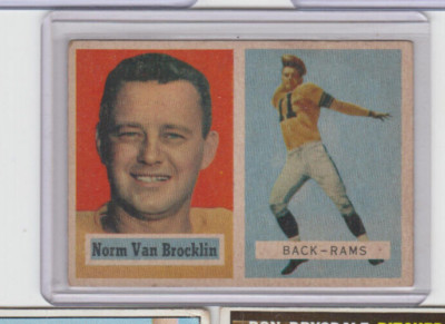 1957 Topps Football #22 Norm Van Brocklin Los Angeles Rams VGEX+ | eBay
