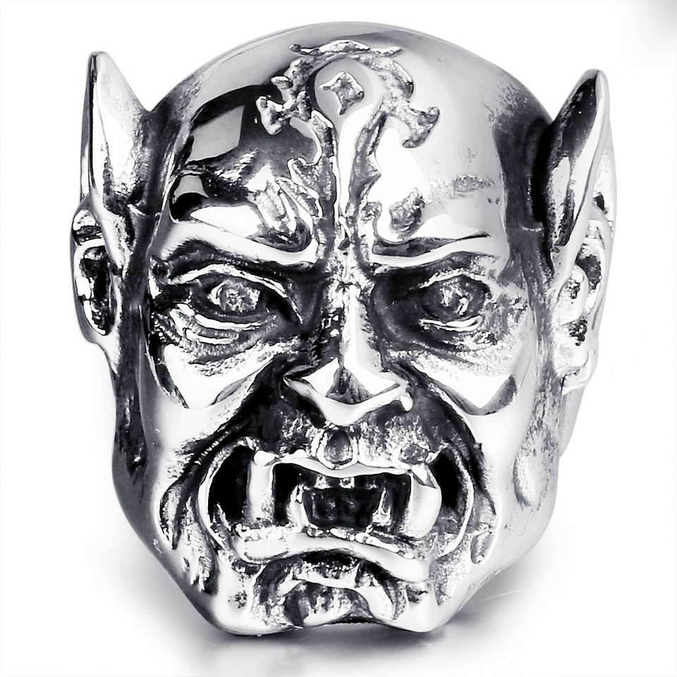 Men's World of Warcraft Horde Orc Troll Band Stainless Steel 316L Ring ...