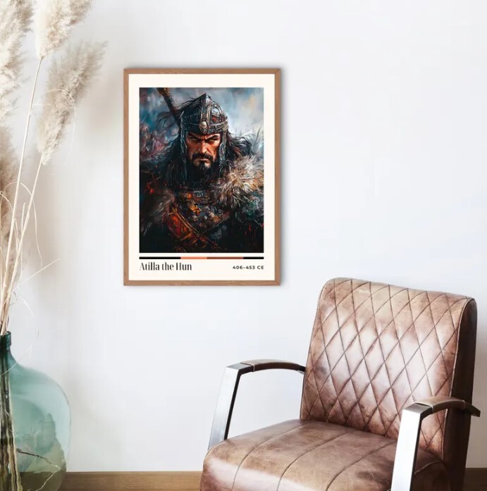 Attila the Hun Art Poster, Leader of the Huns | eBay