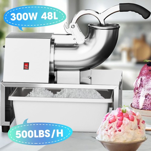 500LBS/H 300W Commercial Snow Cone Machine Ice Shaver Ice Crusher for ...