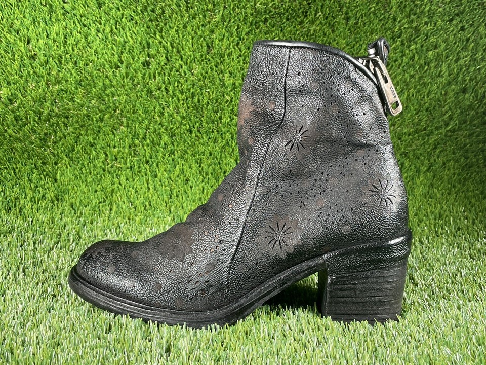 🔥AS98 ‘Jase’ Floral Leather Ankle Boots | Sz 39 (US 8.5-9) | eBay