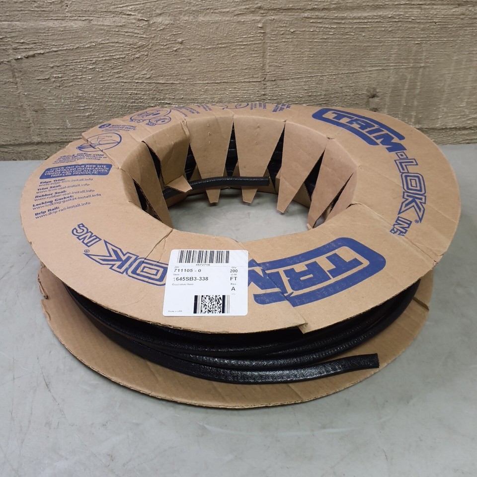 200' Trim-Lok 1645SB3-338-200 Fit Trim Edge Pvc Metal 0.518" Single ...