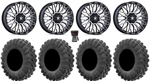 MSA Clubber 15" Wheels Mh 32" MotoRavage Tires Polaris RZR Turbo R ...