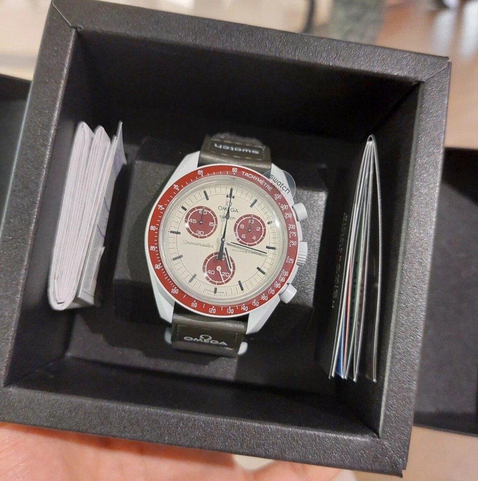 Swatch x Omega Moonswatch Mission To PLUTO Watch - With Box | eBay