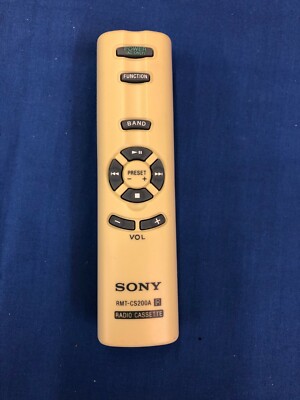 Sony Remote Control RMT-CS200A for Radio Cassette Stained Yellow WORKS ...