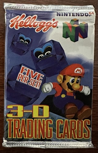 1996 Kellogg's Nintendo 64 Mario 3-D Trading Cards, 1 Sealed Pack | eBay