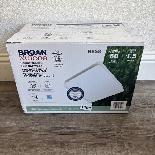 Broan Roomside BES8 Humidity Sensing Bathroom Exhaust Fan 80 CFM 1.5 ...