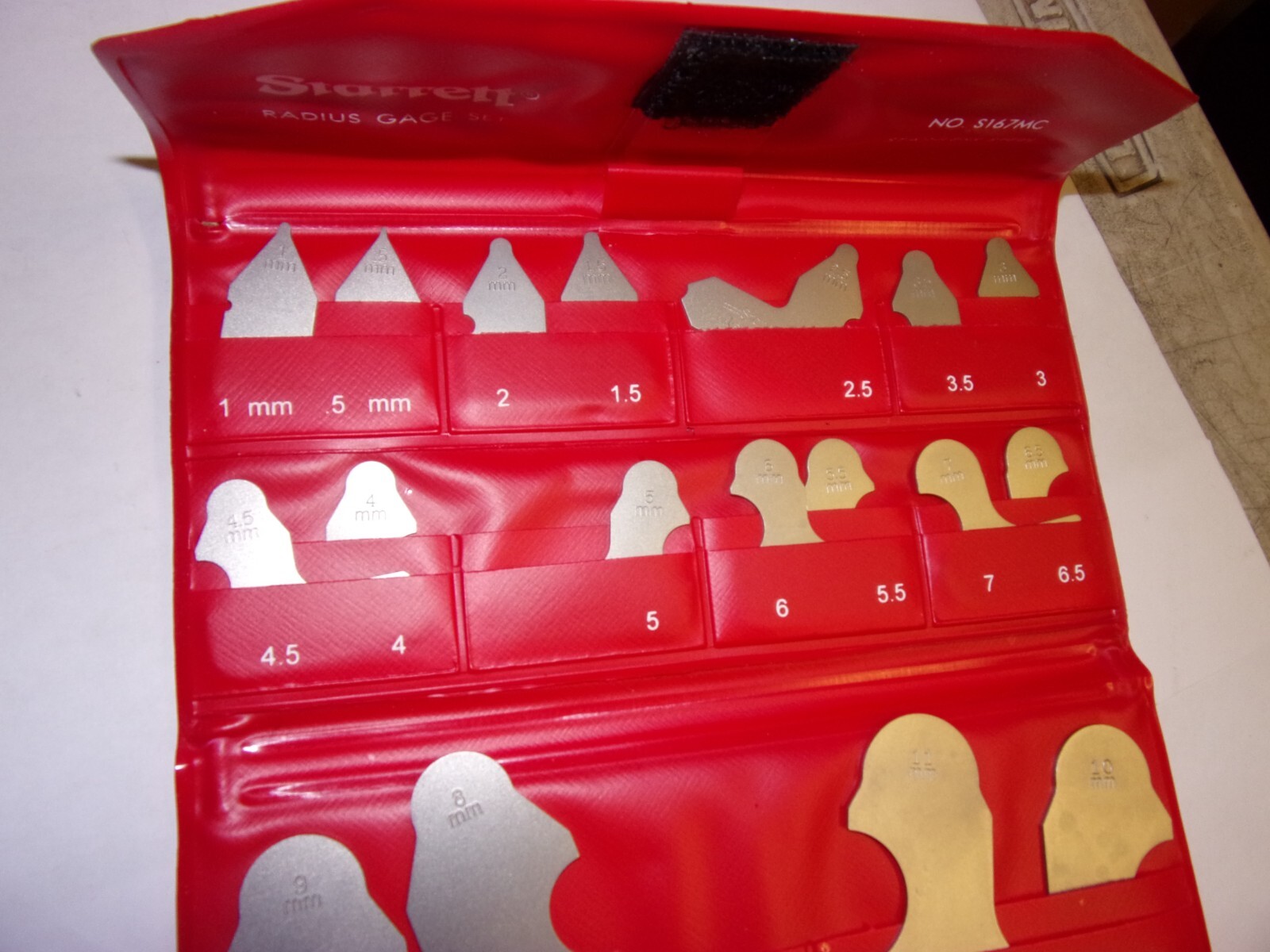 Starrett Metric Radius Gage Set S167MC Stainless 22pc for sale online ...