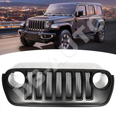 Fits 2018-2023 Jeep Wrangler 82215114 New Front Grille W/ Mesh Inserts ...