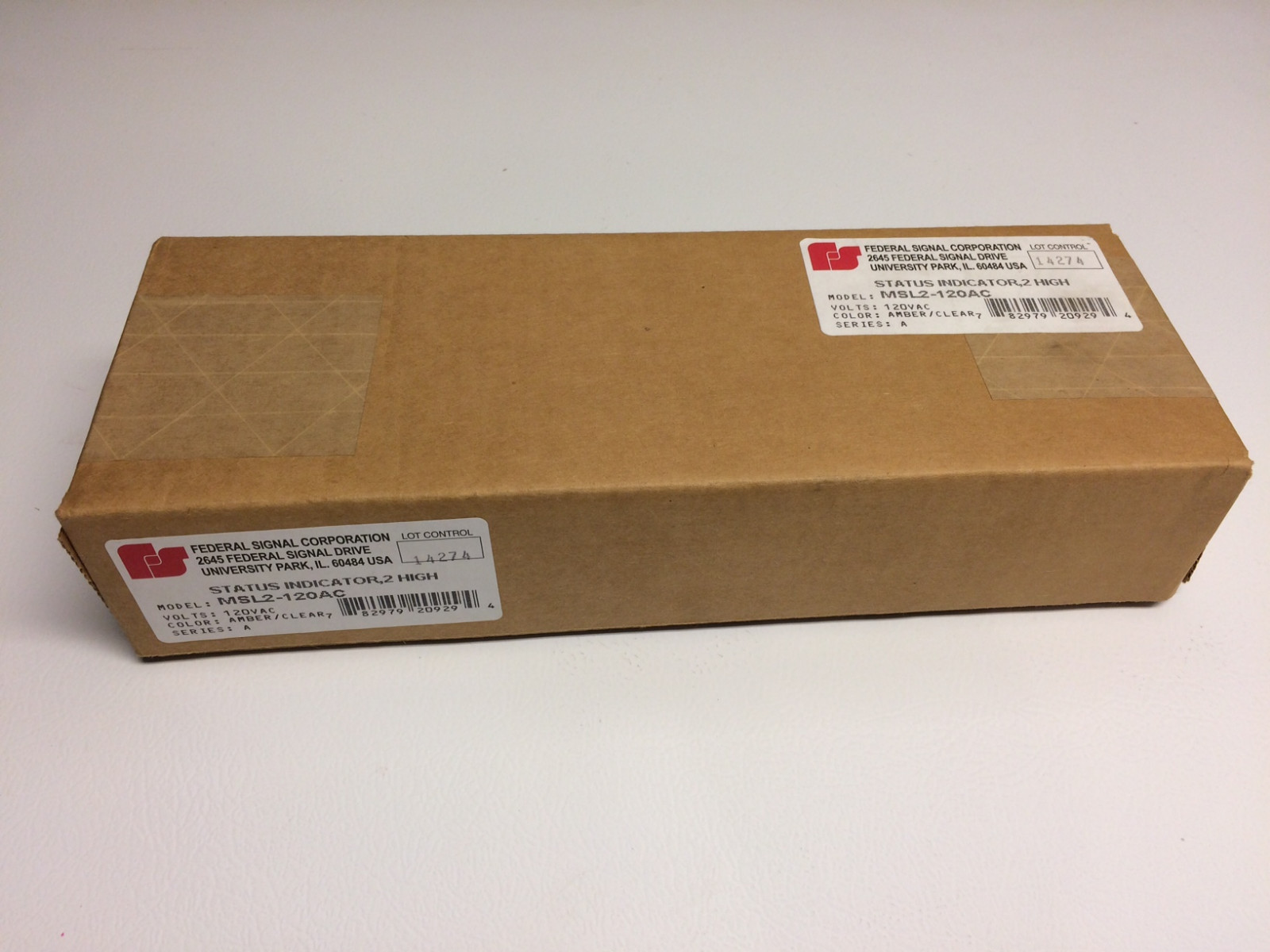 MSL2-120AC Federal Signal Microstat, Amber/Clear, 2-High, 120VAC, New ...