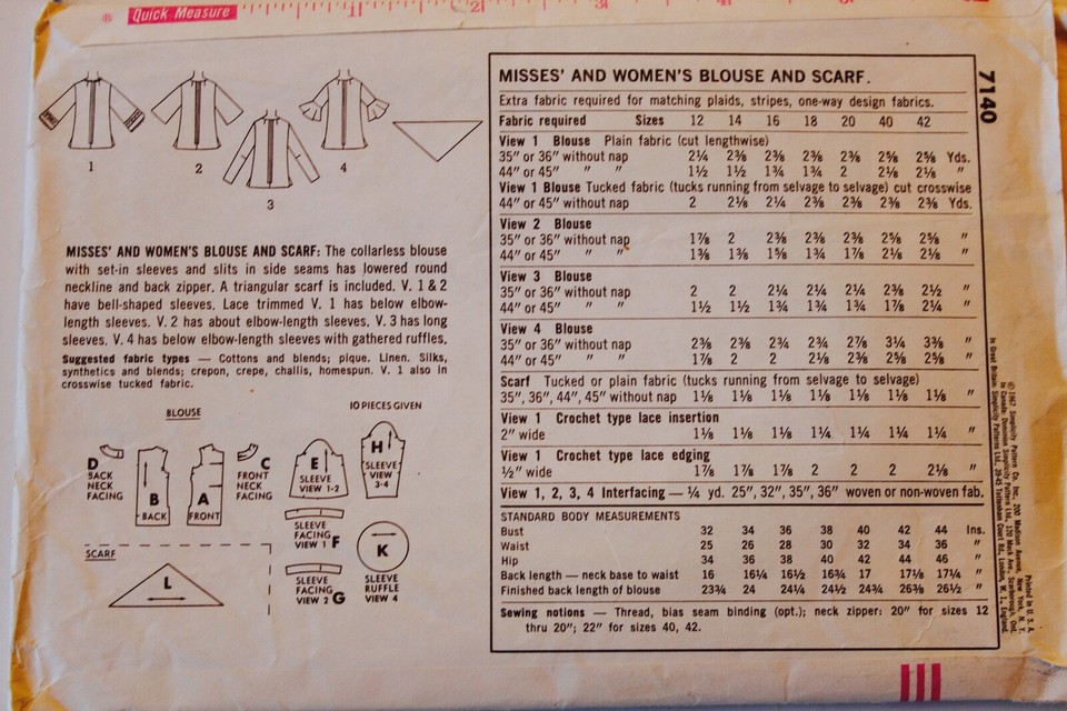 U PICK! MISSES VTG TOP BLOUSE TUNIC Patterns ~ UC | eBay
