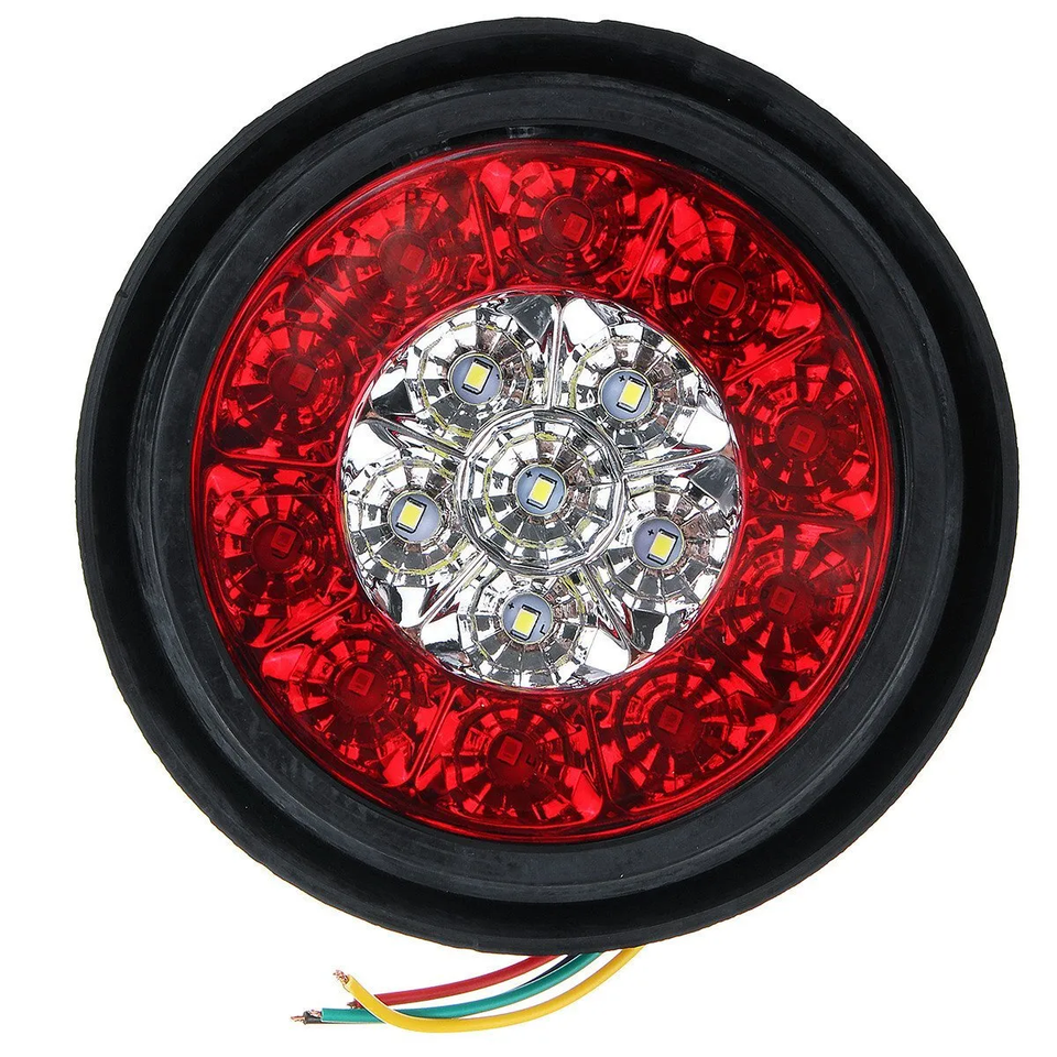 2X 4"inch Round LED Truck Trailer Stop Turn Tail Brake Lights ...