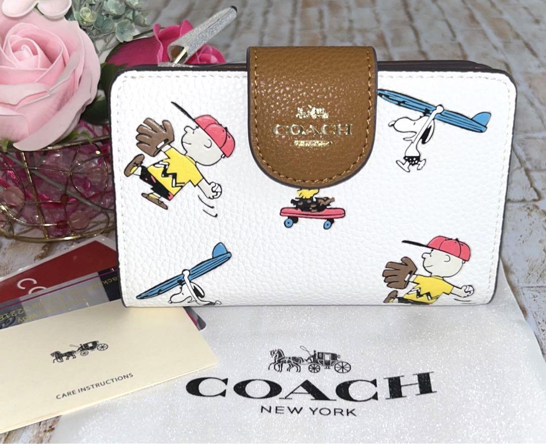 Coach x Peanuts Wallet Snoopy medium corner zip wallet Sport Print ...