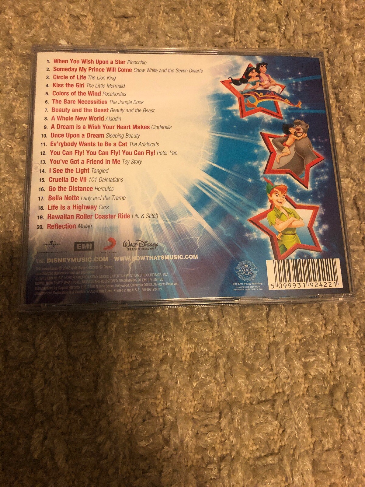 Now That's What I Call Disney Vol. 1 CD Compact Disc 20 Great Hits From ...