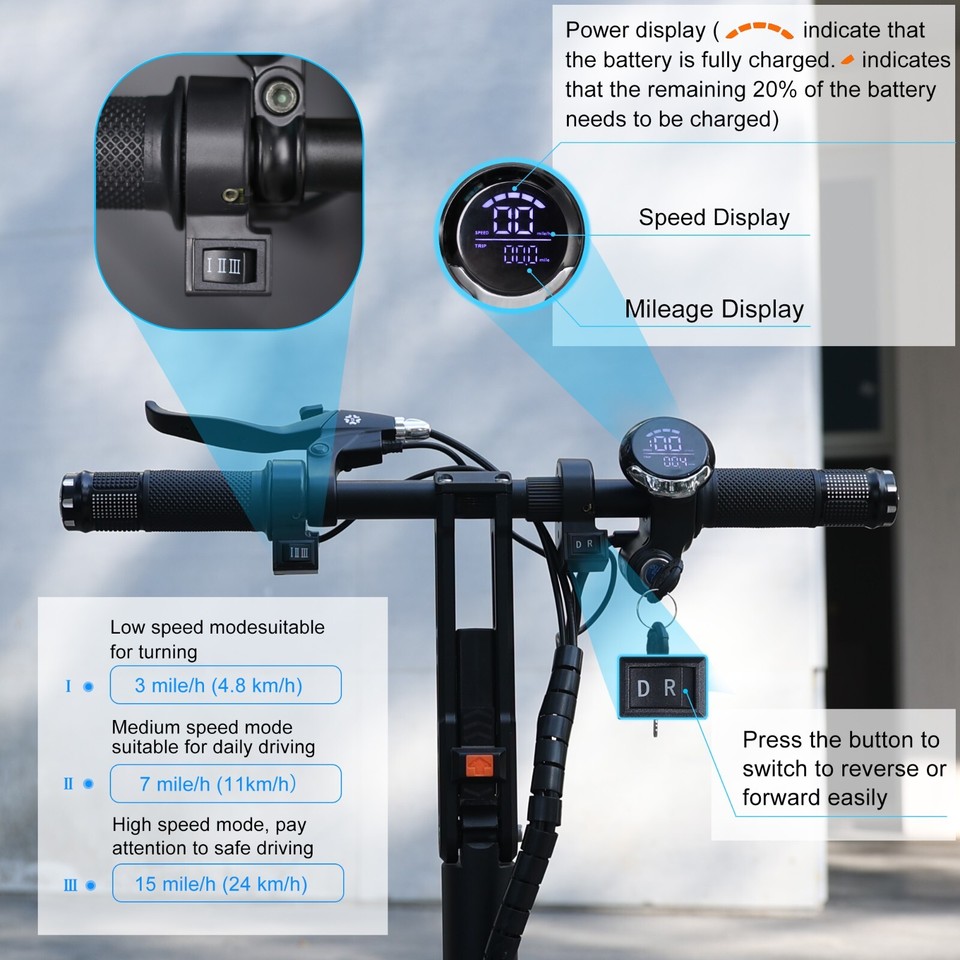 Topmate ES32 Electric Mobility Scooter 3 Wheel for Adult Foldable 24km ...