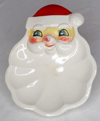 Vintage Holt Howard Santa Claus Face Christmas Candy Nut Dish Trinket ...