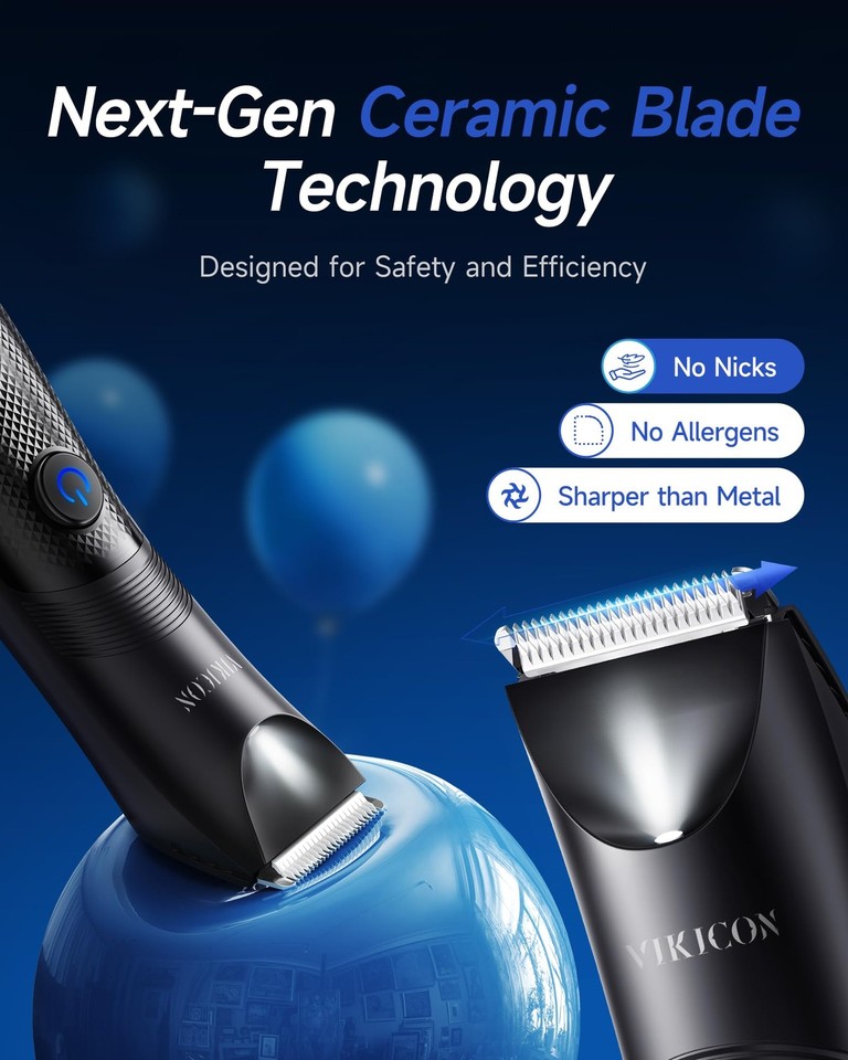 Manscape Trimmer for Men - No Nicks Electric Razor-Shaver for Balls ...