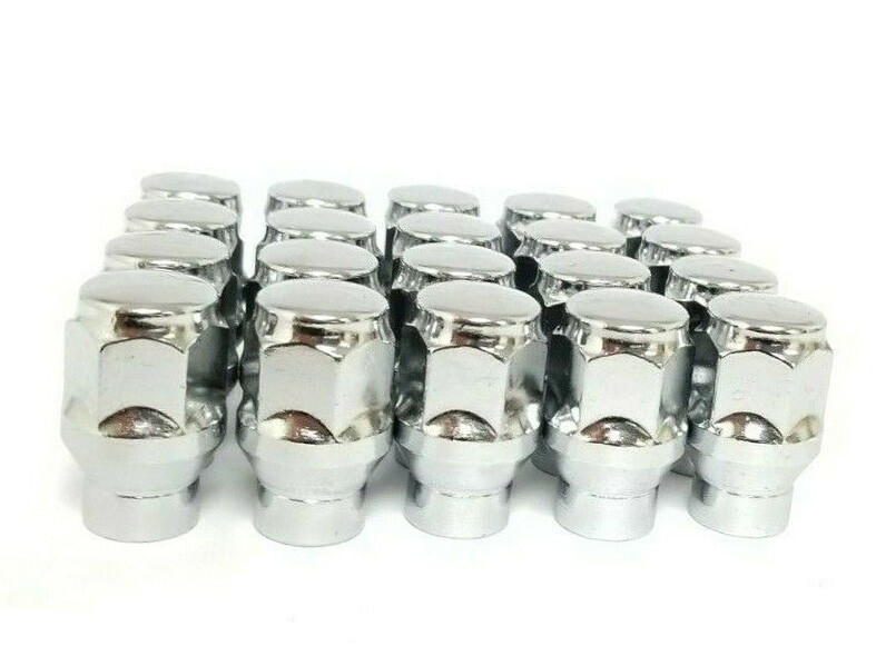 20PC CHROME 14x1.5 ET STYLE LUG NUT 1.4'' TALL BULGE ACORN FIT FORD ...