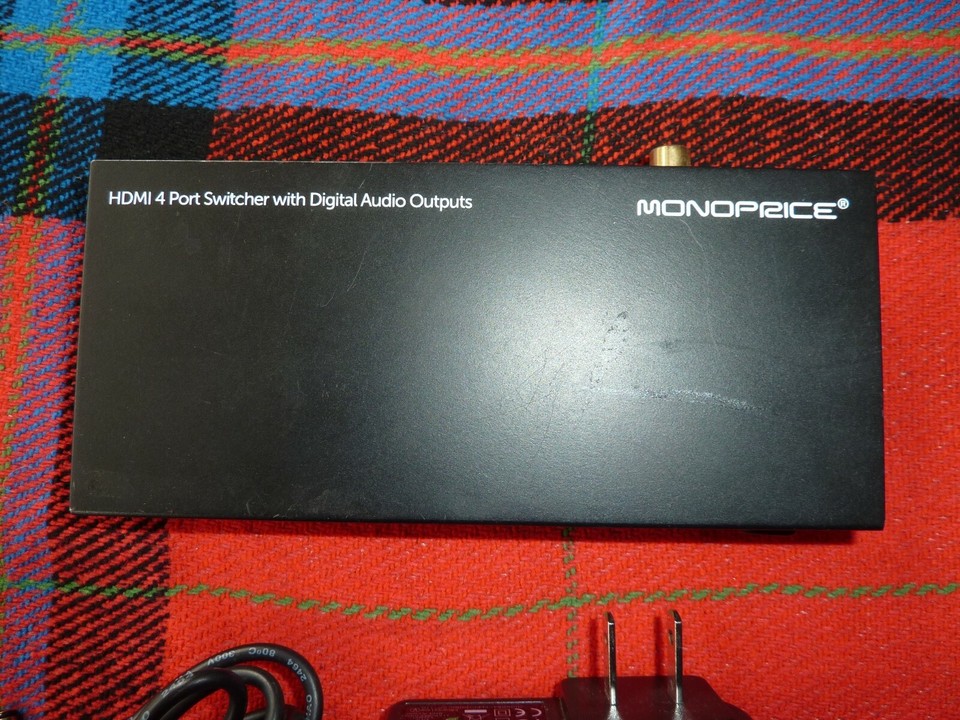 Monoprice HDMI 4 Port Switcher Digital Audio Output HDX-401TA - Works ...