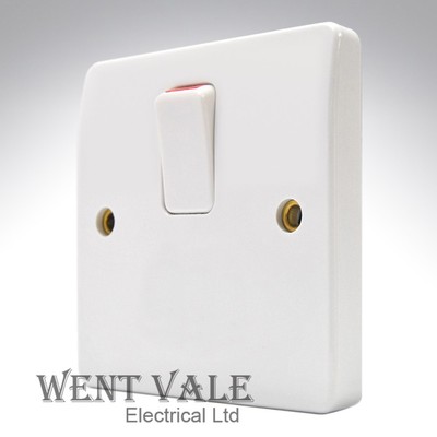 MK Logic Plus - K5403 WHI - 20 Amp Double Pole Switch with Bottom Flex ...