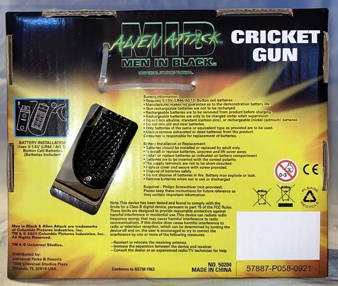 Men in Black Alien Attack Noisy Cricket Gun Movie Replica with Sound ...