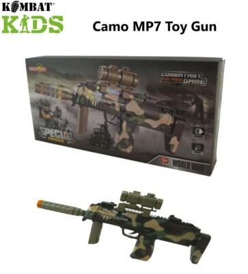 Kombat UK Kids Special Forces Army TOY Camo MP7 Gun Flashing Lights ...