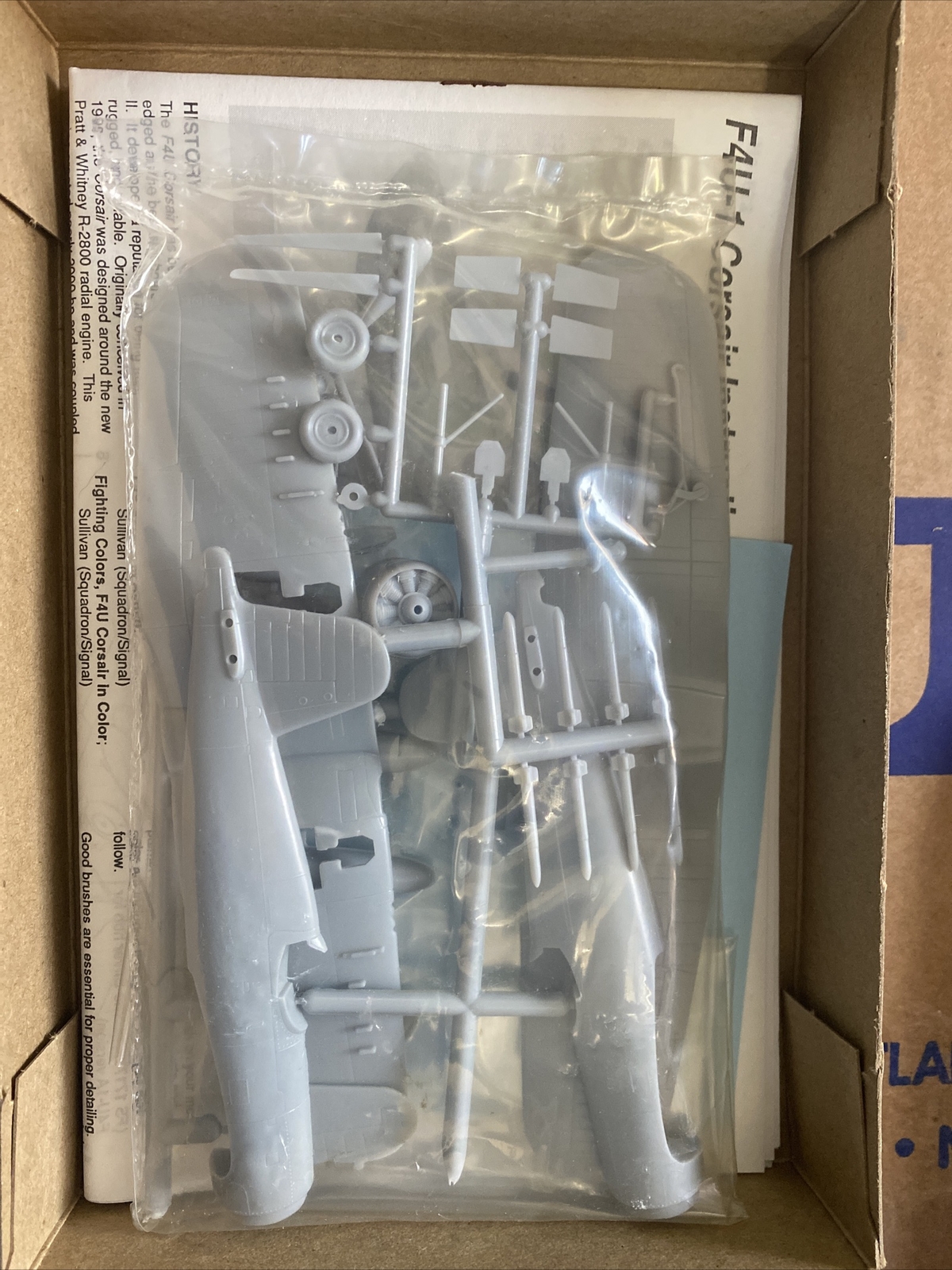 F-4U-1 Corsair Model Airplane Kit- 1/72 scale 1991 Testors Complete USA ...