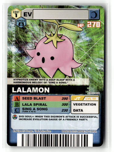 Digimon α Alpha - Lalamon - English - RARE Evolve Bandai | eBay