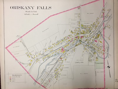 1907 ORISKANY FALLS ONEIDA CO. NEW YORK SEYMOUR & ADDISON MILLER PARK ...